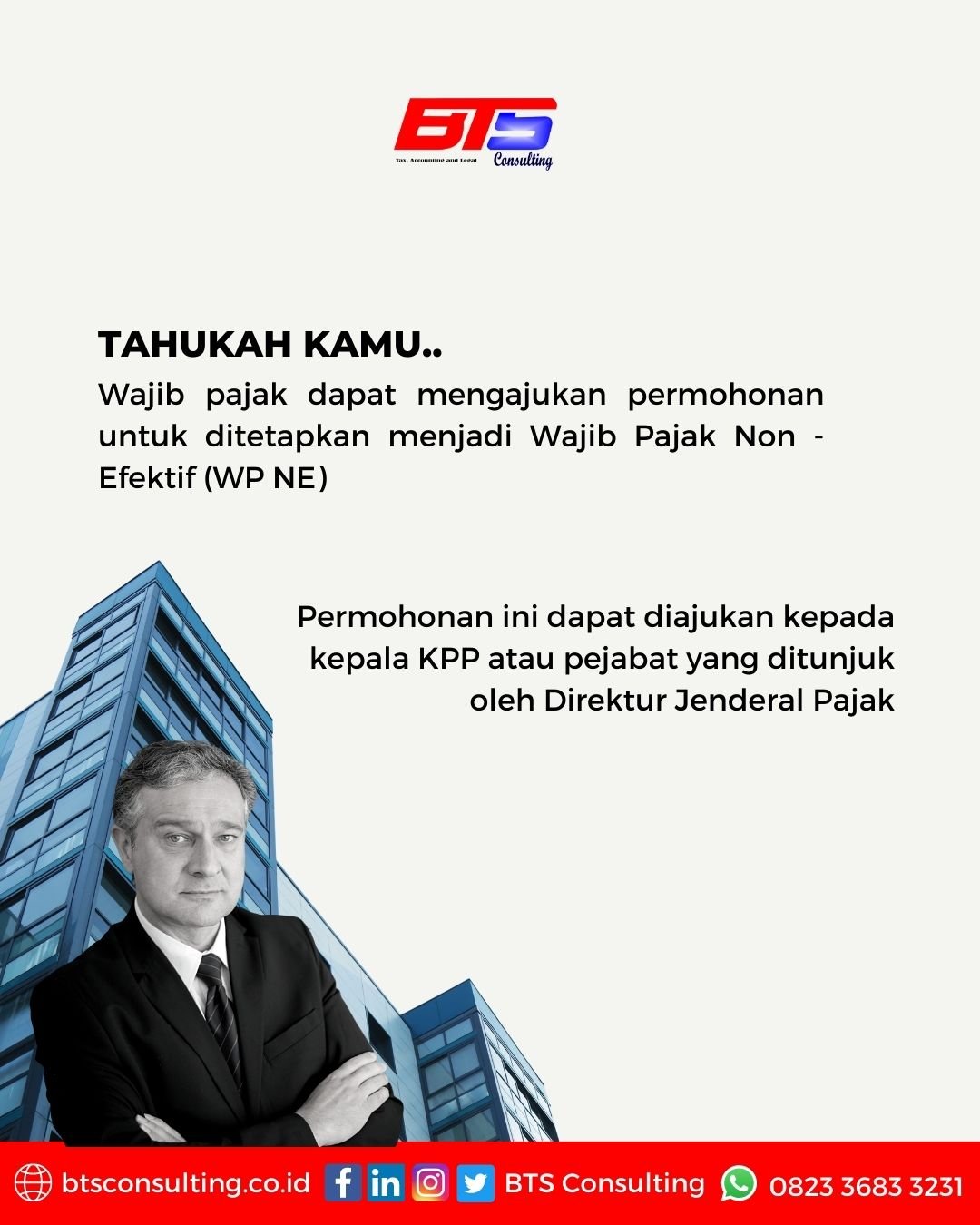 PENETAPAN WAJIB PAJAK NON – EFEKTIF – Berkah Tangguh Sinergi – BTS Consulting