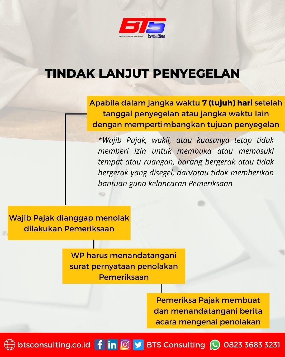 PROSEDUR PENYEGELAN DOKUMEN OLEH PEMERIKSA PAJAK – Berkah Tangguh Sinergi – BTS Consulting