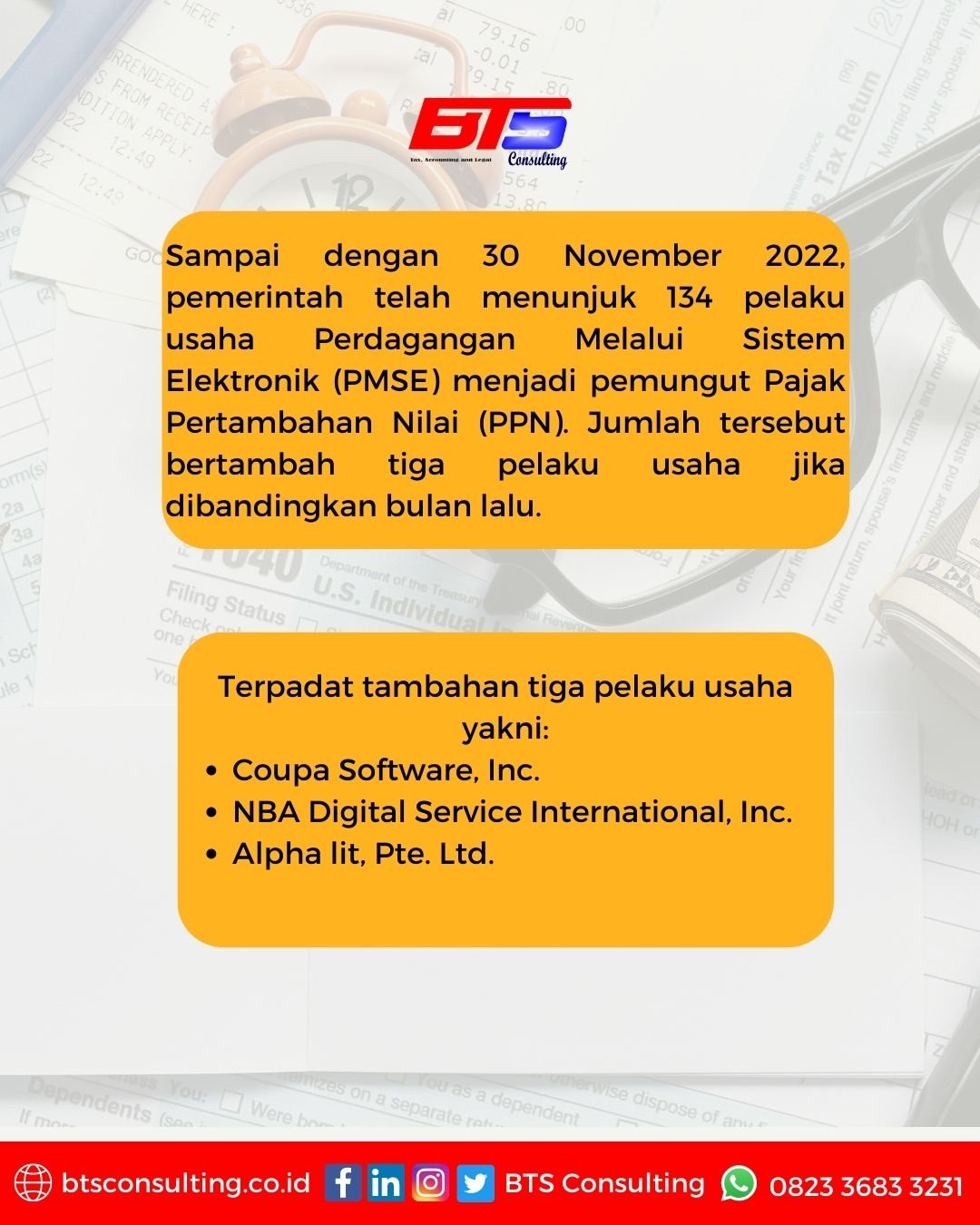 PPN PMSE TERKINI : 134 PEMUNGUT DAN RP 9,66 TRILIUN HASIL PUNGUTAN – Berkah Tangguh Sinergi ...