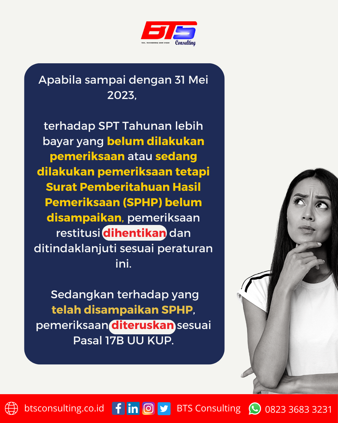 DJP PERCEPAT PENGEMBALIAN KELEBIHAN PEMBAYARAN PAJAK – Berkah Tangguh Sinergi – BTS Consulting